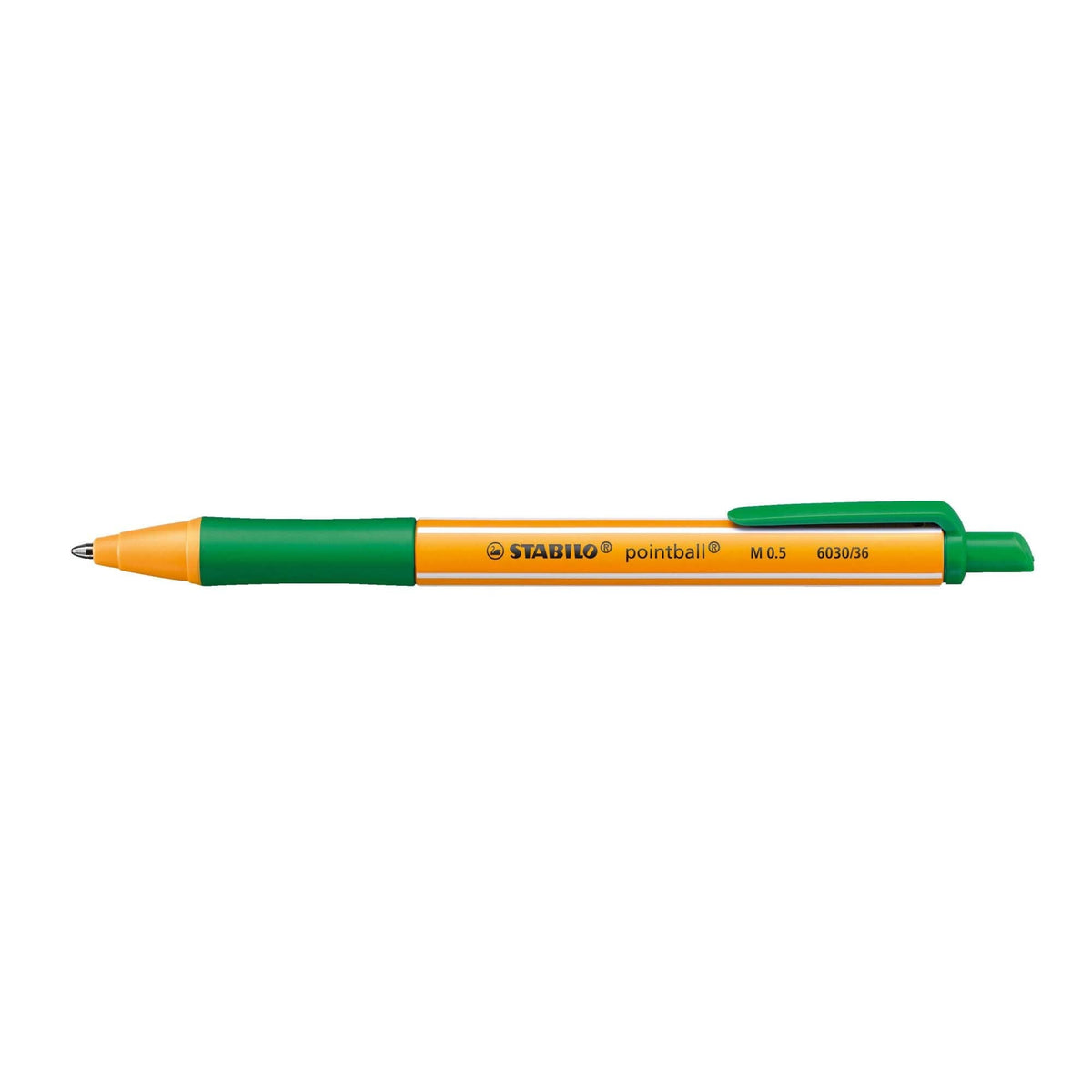 Pix cu mecanism STABILO Pointball, 79% plastic reciclat, verde – Paperie.ro